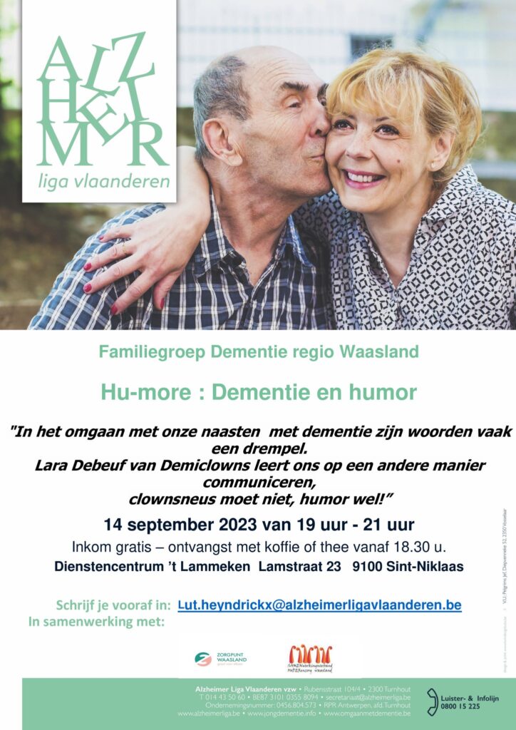 FAMILIEGROEP DEMENTIE: Hu-more: Dementie en humor - 14 september 2023 ...